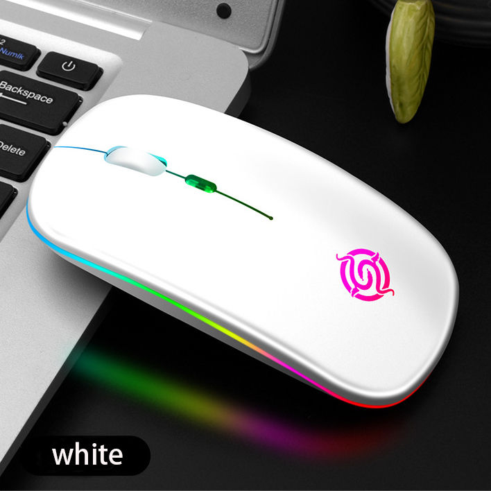 FIREWOLF Wireless Mouse Rechargeable USB Mouse Silent 2.4Ghz Receiver ...