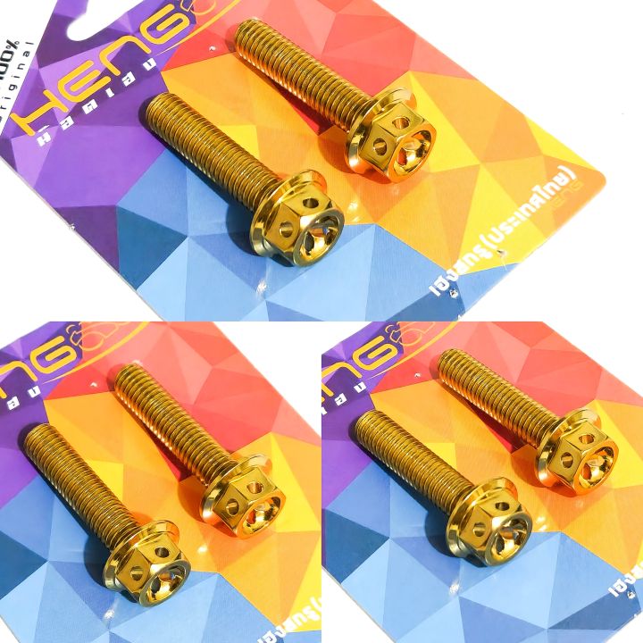 Heng Gold Bolts Set for T-Post Front Shock - Raider 150 Fi, Raider 150 ...