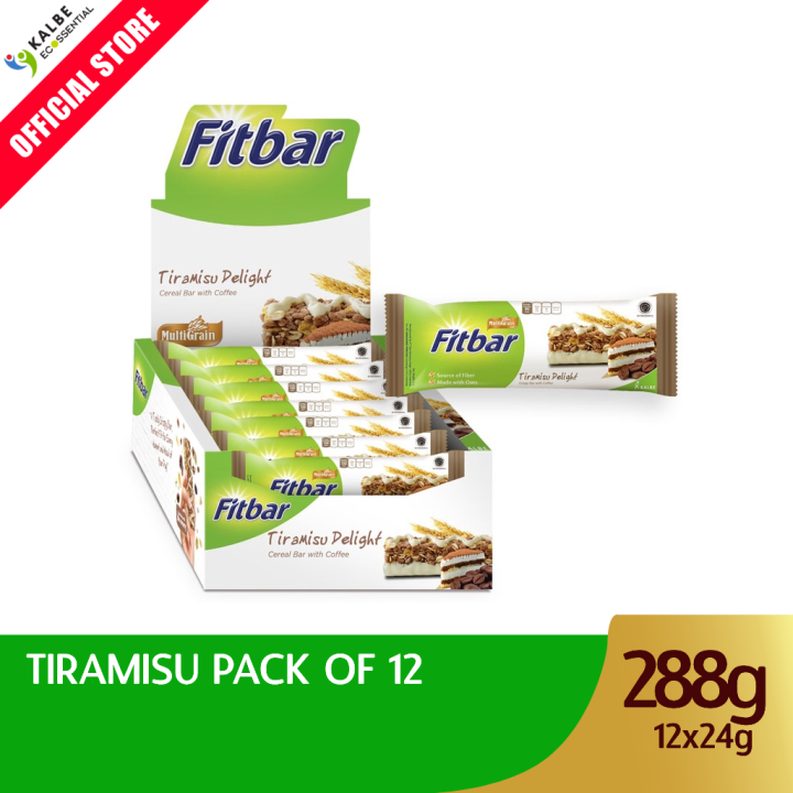 Fitbar Cereal Bar Tiramisu Regular Pack (12 x 22g) | Lazada PH