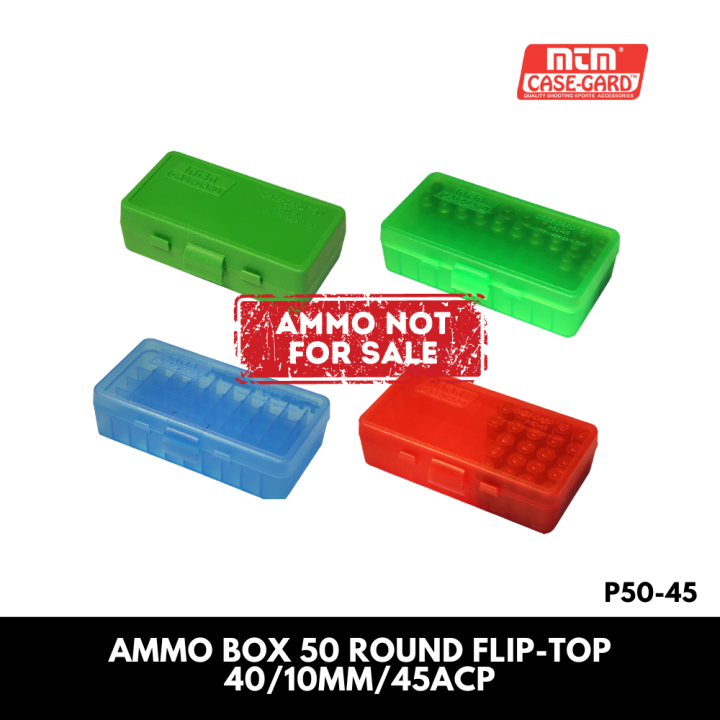 MTM - Ammo Box 50 Round Flip-Top 40 10mm 45 ACP (P50-45) | Lazada PH