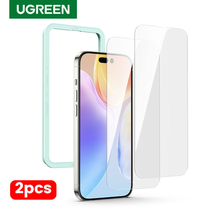UGREEN 2PCS Borderless Full Screen HD Tempered Film with Film ...