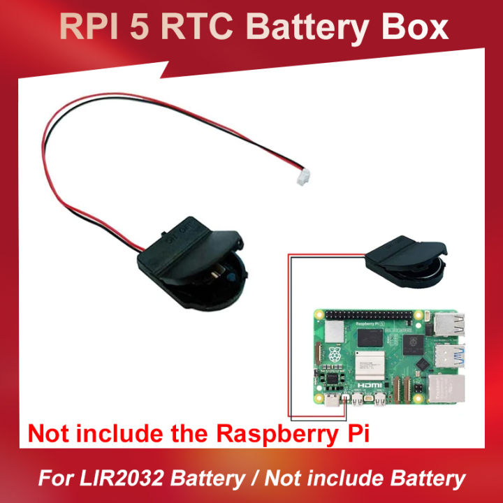 【Wireless】 Raspberry Pi 5 RTC Box Real Time Clock Holder for RPI 5 Pi5 ...