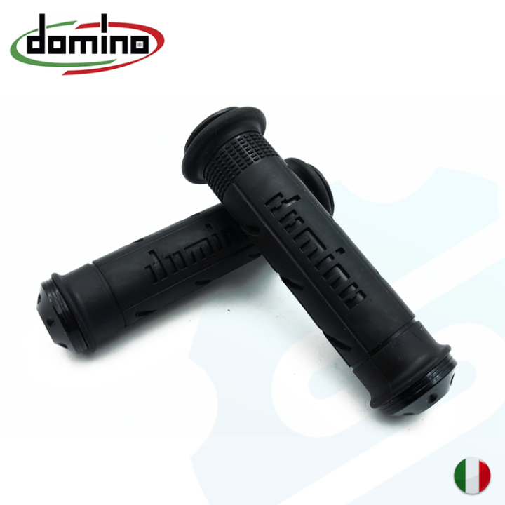 Domino Handle Grip with Alloy Bar End with Sticker Color [ Black Gold ...