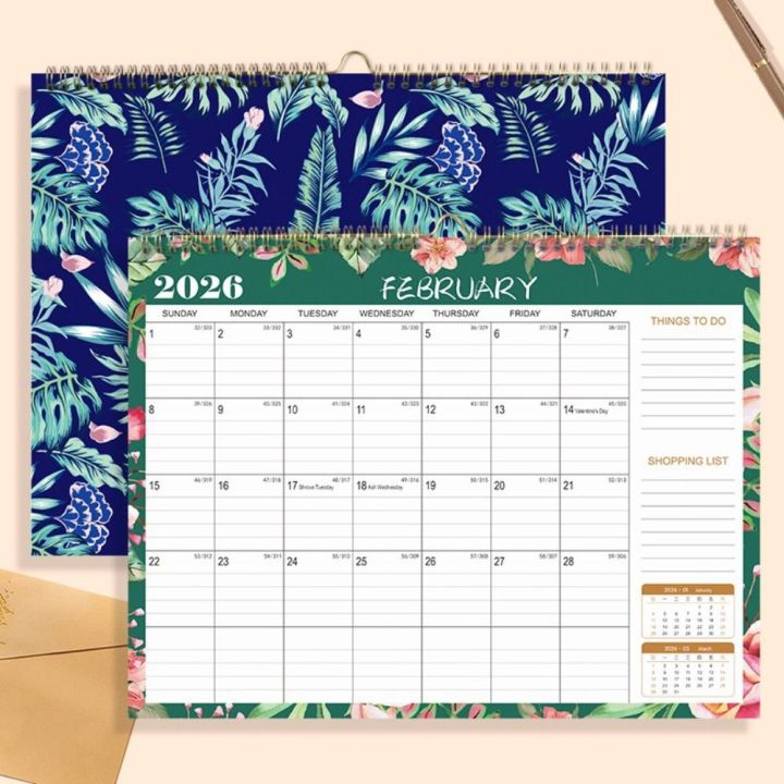 INSENSITIVESTORE64RE5 English Version 2026 Wall Calendar Floral Design ...