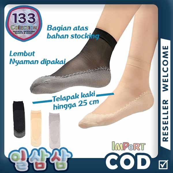 Kaos Kaki Stocking Flatshoes Wanita Manset IMPORT | -LiZona | Lazada ...