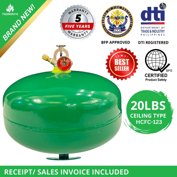 Fire Extinguisher 20lbs Ceiling Type HCFC-123 Automatic Sprinkler 5 ...