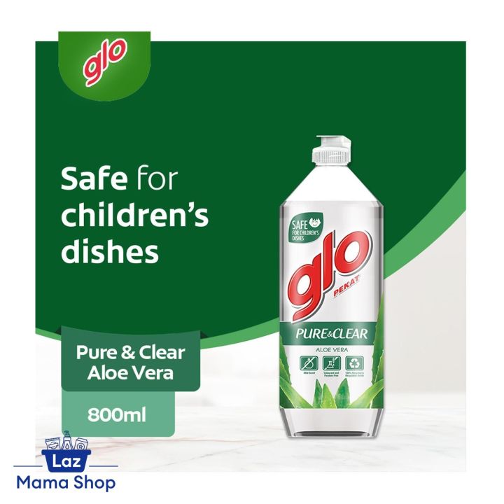 Glo Pure And Clear Dishwashing Liquid 800ML - Aloe Vera (Laz Mama Shop ...