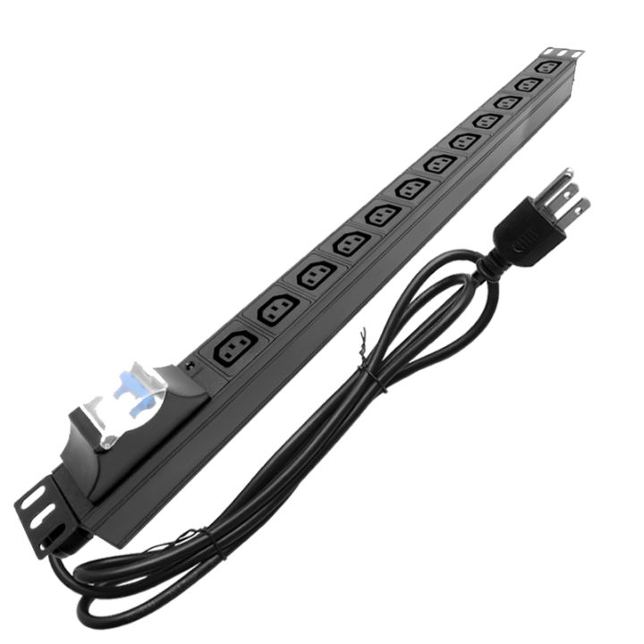 Power Distribution Unit Power Strip 12 Ways C13 Socket 16a Air Switch 2 Meters Power Cord 3500w