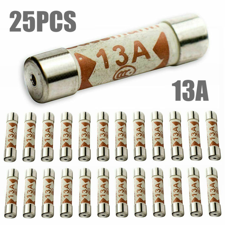 13A 250V Ceramic Fuse 6x25mm Cartridge Fast Blow Tube for Power Strip ...
