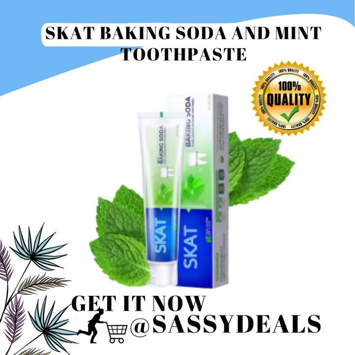 SKAT Baking Soda And Mint Toothpaste Cares For Teeth, Air Freshens And ...