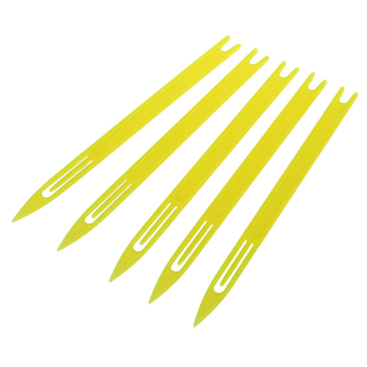 5 Pcs 2# Yellow Plastic Fishing Net Repair Netting Needle Shuttles ...