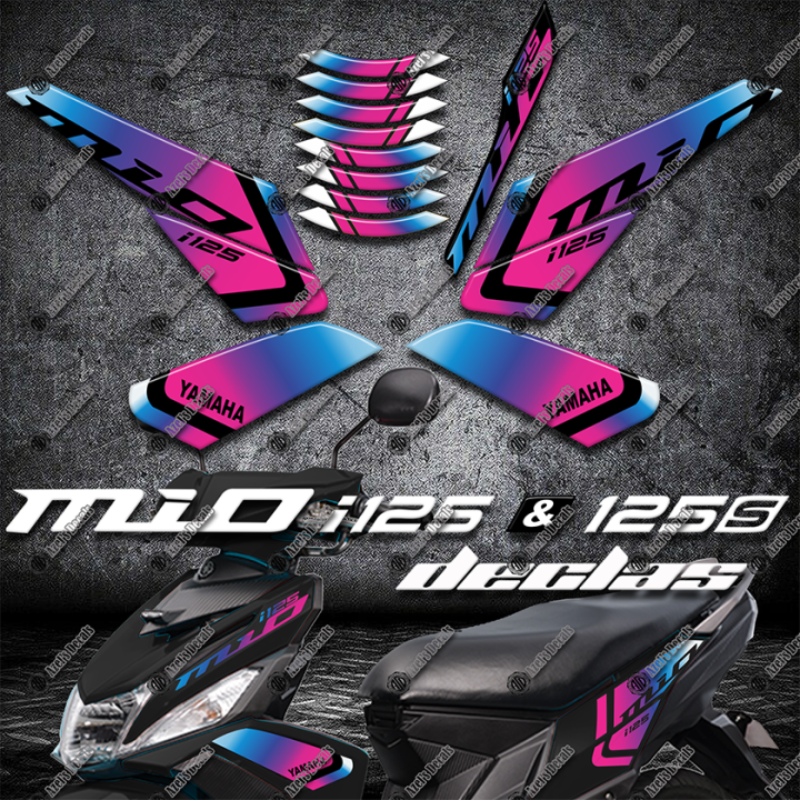 MIO I 125 STOCK DECALS STICKER FOR MOTORCYCLE PARTS AND ACCESSORIES ...