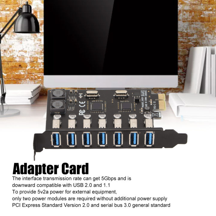 Adapter Card Desktop Computer Expansion Card 5V 2A for Windows XP for ...