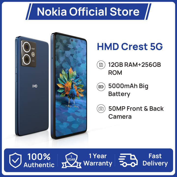 【2025 New】HMD Crest 5G 50MP Front&Back Camera 6.67" FHD+ Fast Charging ...