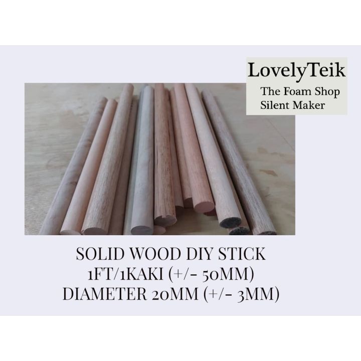 1ft-DIY Wood Stick/Round Wooden Art Craft/DIY Handcraft Dowel Rod ...