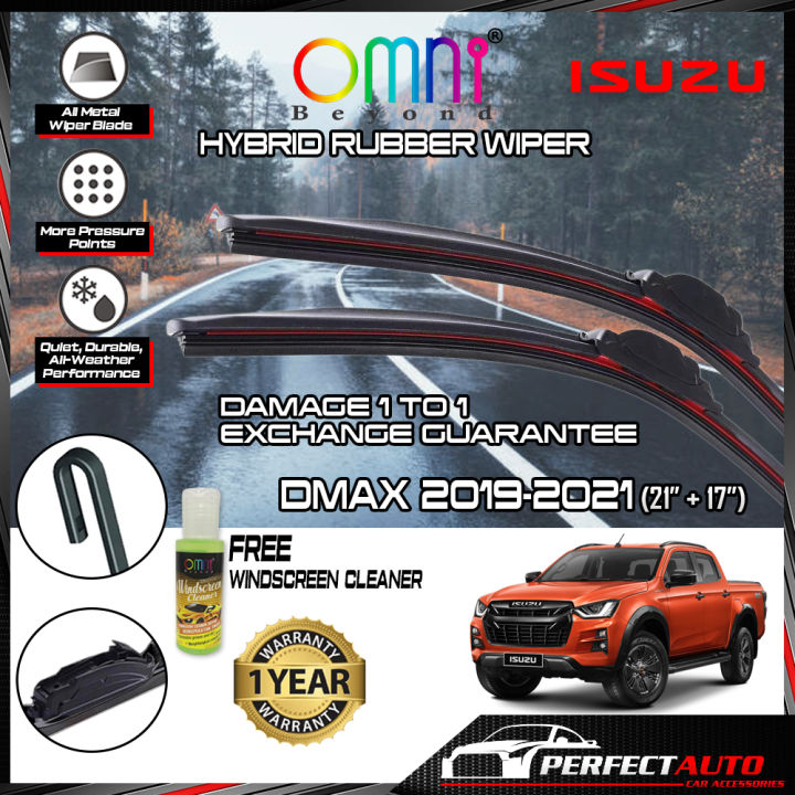 ISUZU D-Max DMax 2018 - Present Omni Beyond HYBIRD Rubber Wiper Blade (1 Set) | Lazada