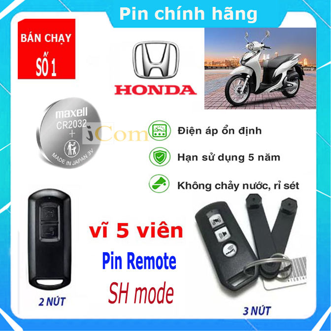 Pin Chìa Khoá Điều Khiển Smartkey Honda Remote SH mode Chính Hãng ...