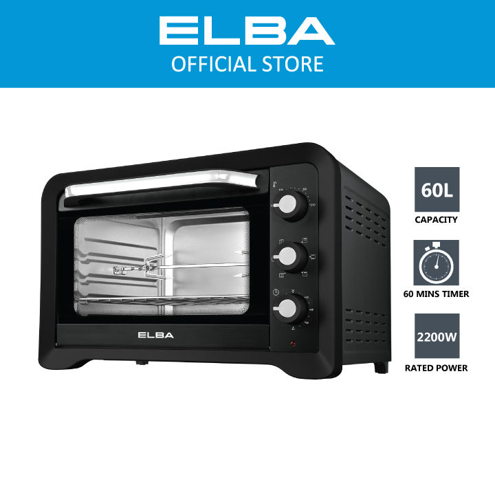 ELBA 60L Electric Oven EEO-G6029(BK) - 6 Heating Selections, Rotisserie ...