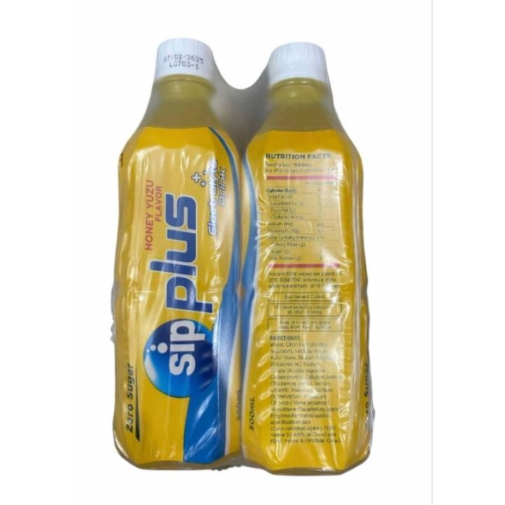 Sip Plus Honey Yuzu Flavor Zero Sugar Electrolyte Drink 5pcs x 500mL ...