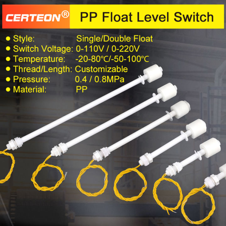 【Bestseller Alert】 PP Float Switch Plastic Liquid Level Switch Mini Float Level Switch PP Float ...