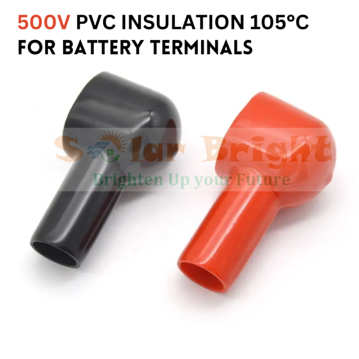Soft flexible PVC Black Red Battery Terminal Covers 16mm2 25mm2 35mm2 ...