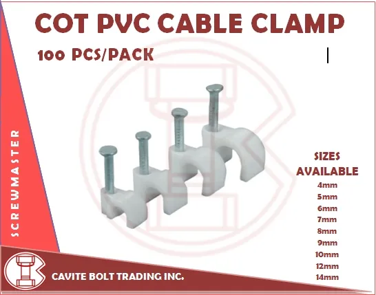 PVC CABLE CLAMP (COT) 100 PCS/PACK | Lazada PH