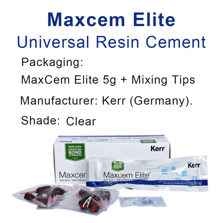 Kerr Maxcem Elite Dental Cement Glue for Crown and Bridge Clear | Lazada PH