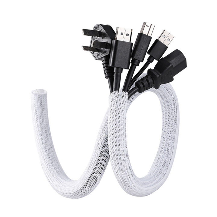 MOOREU High-strength Cable Sleeve Self-wrapping Cable Cover 2m Braided ...