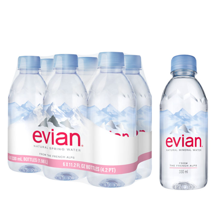EVIAN MINERAL WATER 330ML X 6 MULTIPACK (Allonge Marketing) | Lazada
