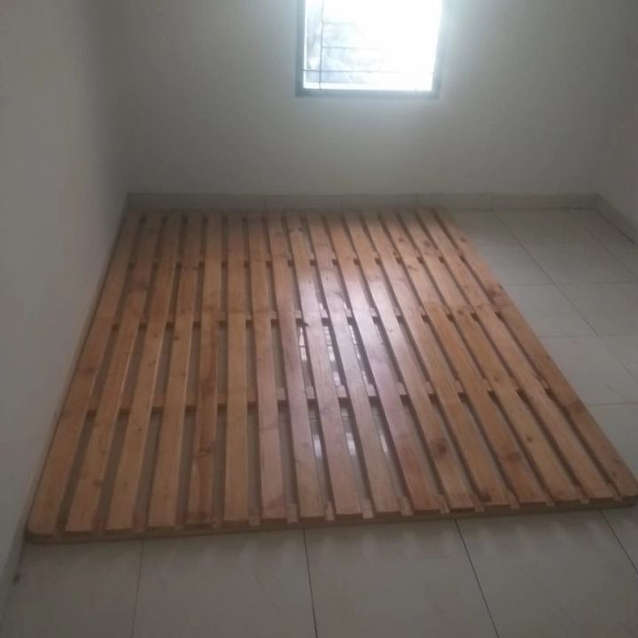 Palet alas tempat tidur alas kasur terbuat dari kayu ukuran 200x120 cm ...