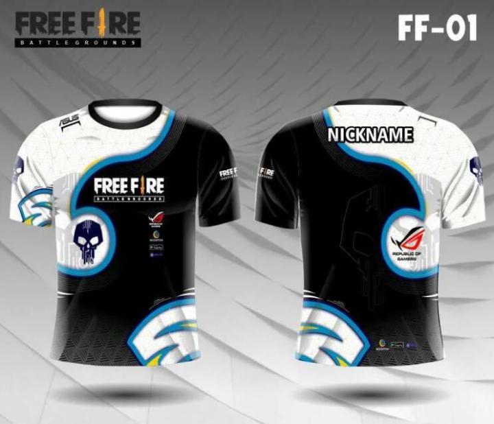 Jersey e sport free fire baju freefire gamer ff rog A60-FREE CUSTOM ...