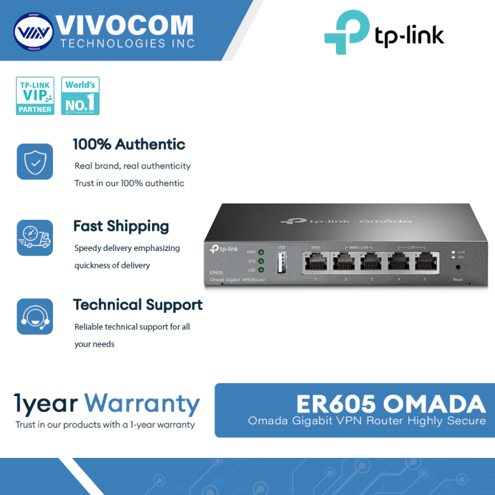 Tp-Link ER605 Omada Gigabit VPN Router Professional, Secure, and ...