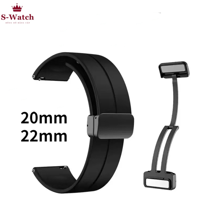 Dây Đeo Đồng Hồ Bằng Silicone Khóa Nam Châm 20mm 22mm Tháo Gỡ Nhanh ...