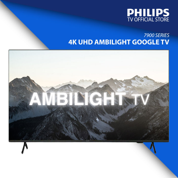 Philips 55 65 75 Inch 4K UHD HDR Ambilight Google TV 55PUT7908/68 ...
