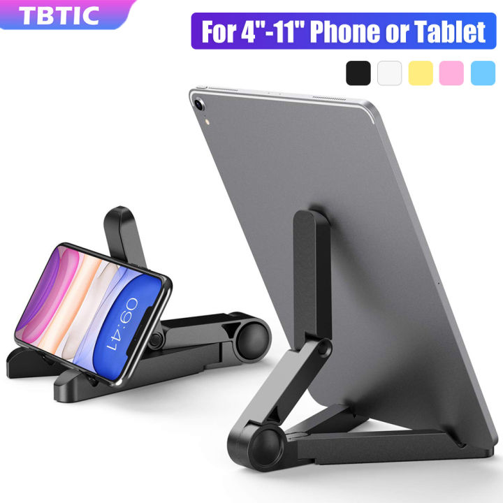 TBTIC Portable Foldable iPad Stand Compatible 4′′-11′′ Tablet Phone ...