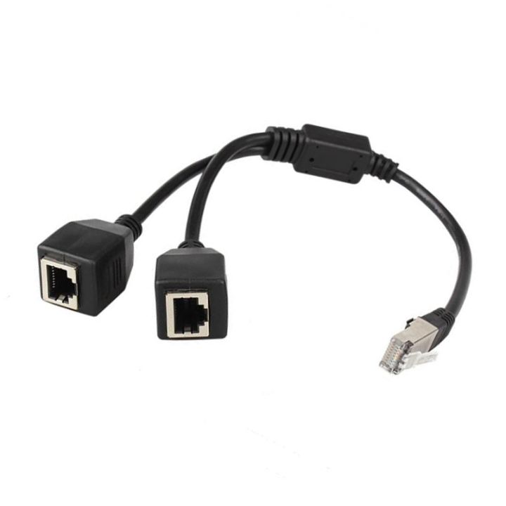 RJ45 Ethernet Splitter Cable,1 Male to 2 Female Ethernet Connector ...