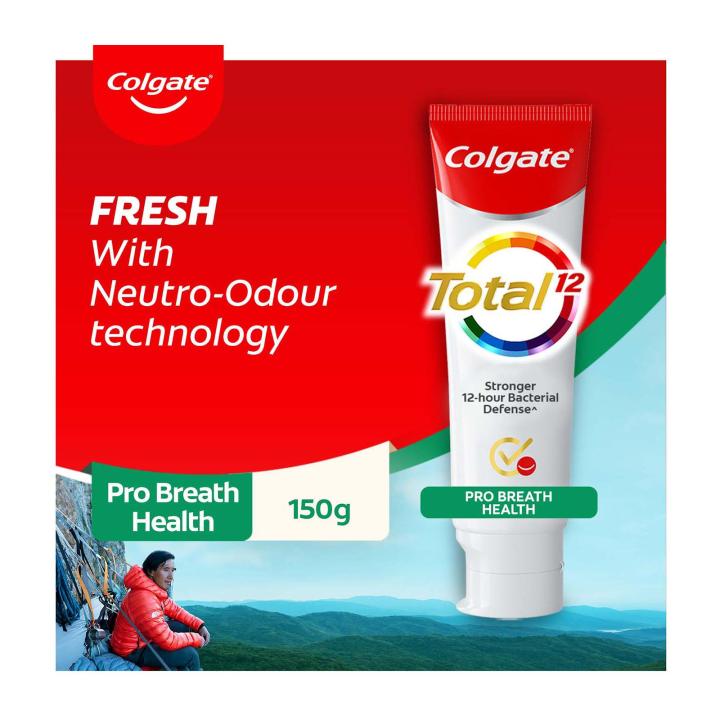 Colgate Total Pro Breath Health Antibacterial Toothpaste 150g (Laz Mama ...
