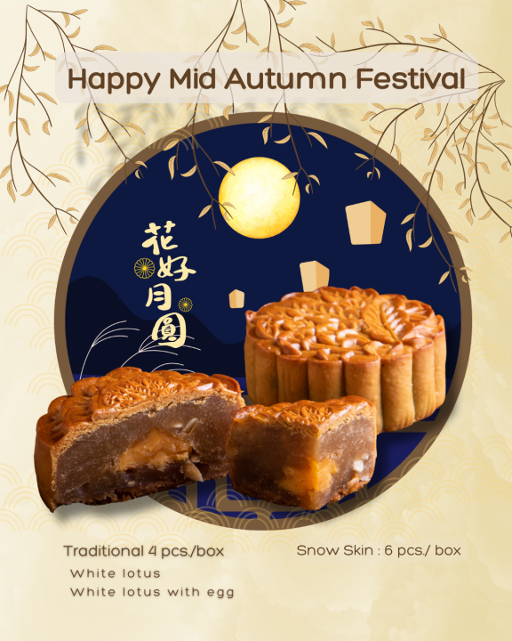 Mooncakes Season Mid Autumn Festivals with Luxury box Traditional mooncakes Snow skin mooncake ...