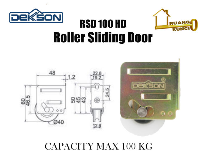 Roda Sliding Door Dekkson Rsd 100 HD Roda Pintu Geser Dekson HD 100 ...