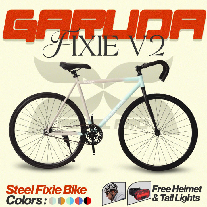 Garuda Fixie Steel versi 2 2 nada luar berbasikal jalan bajet Fixie ...