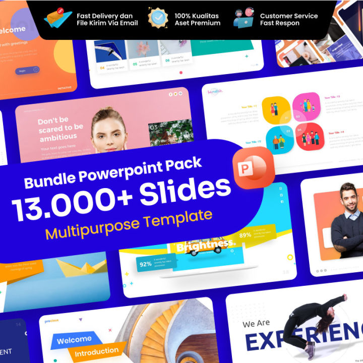 13000 Bundle Multipurpose Powerpoint Template Lazada Indonesia