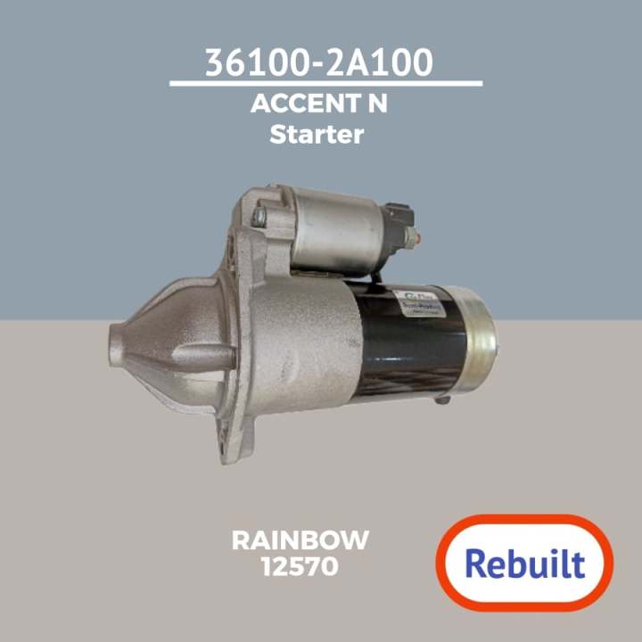 361002A100 Starter for HYUNDAI Accent N [Rebuilt] Part#; 36100-2A100 ...