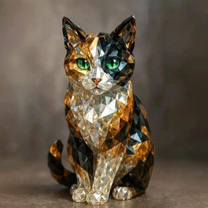 SUMMIT Cat Dog Crystal Animal Figurine Collection Handmade Durable ...