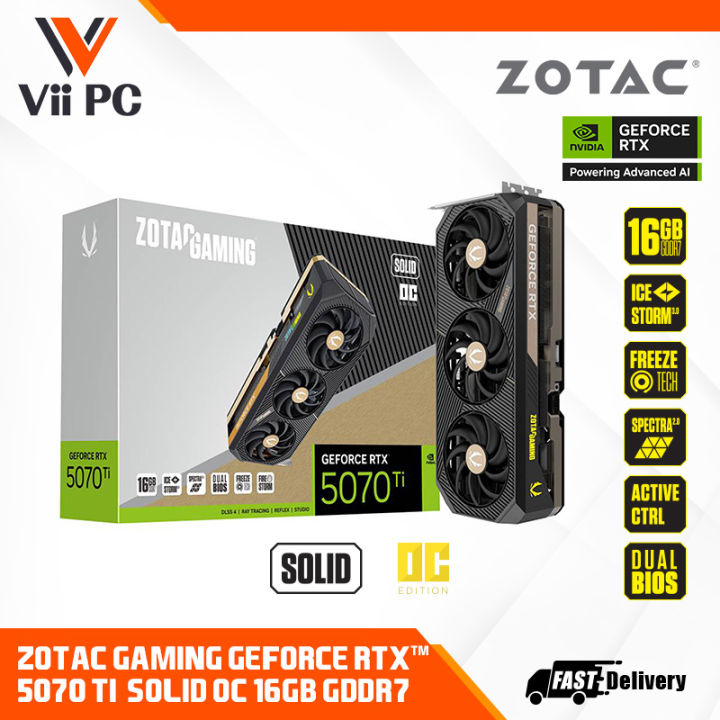 ZOTAC GAMING GeForce RTX 5070 Ti / RTX 5070TI / RTX 5070 TI SOLID OC OR ...