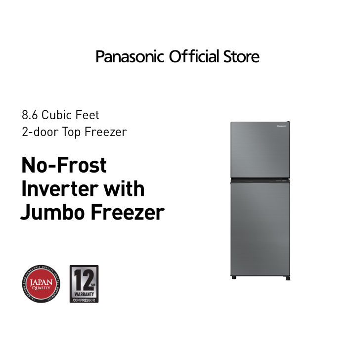 Panasonic NR-BP242VS 8.6 cu ft No-Frost Inverter Type Two Door Top ...