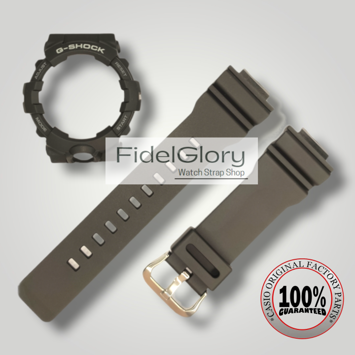 Original G shock GA-800 Black Matte Bezel and Strap With Grey Font ...