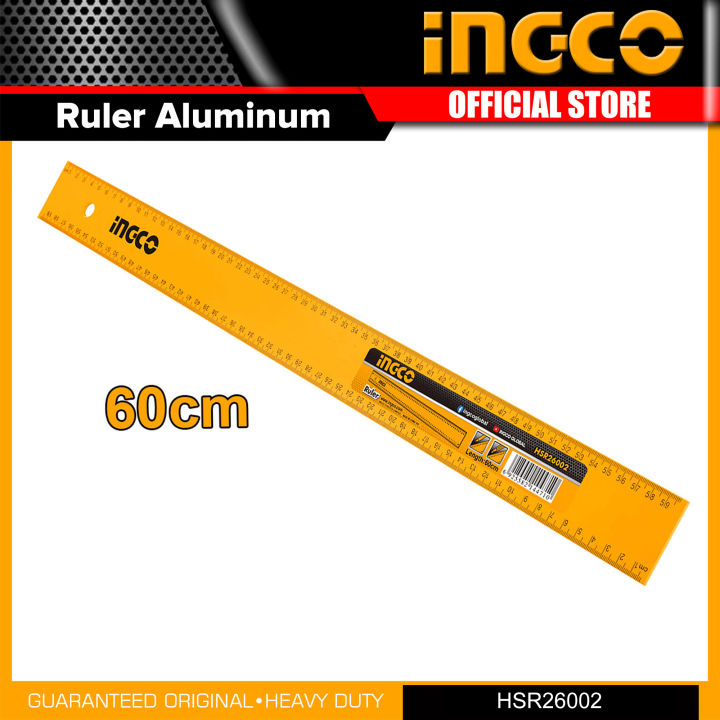 Ingco HSR26002 Aluminum Ruler 60cm with Anodized Aluminum Material IHT ...