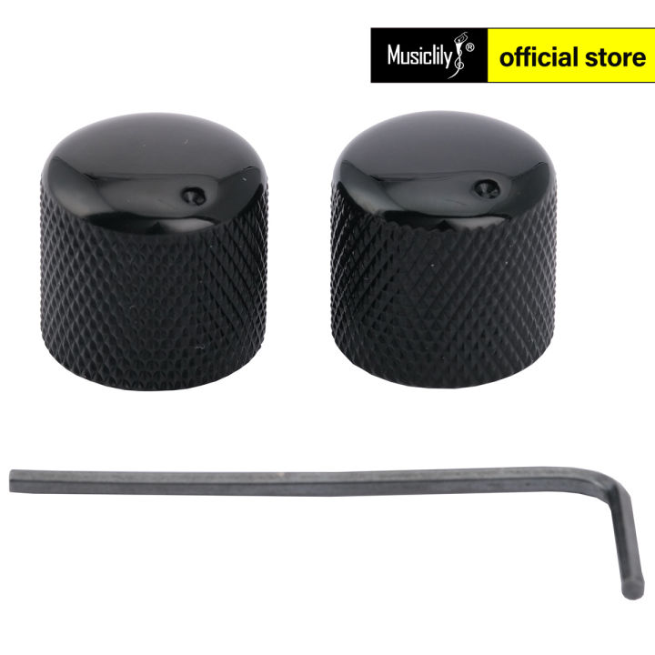 Musiclily Pro 6mm Steel Dome Knobs with Set Screw and Indicator Dot for ...