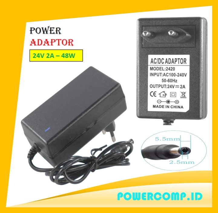 24V 1A 24W – 24V 2A 48W AC DC Power Supply Adapter 100-240V AC to DC 24 Volt 1 Amp 24 Volt 2 Amp ...
