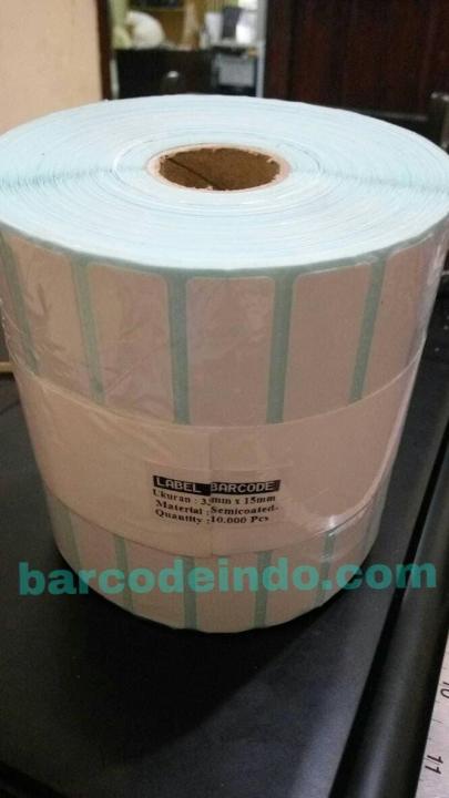 Kertas Sticker Label Barcode Semicoated ukuran 33 x 15 3 line isi 10000 ...